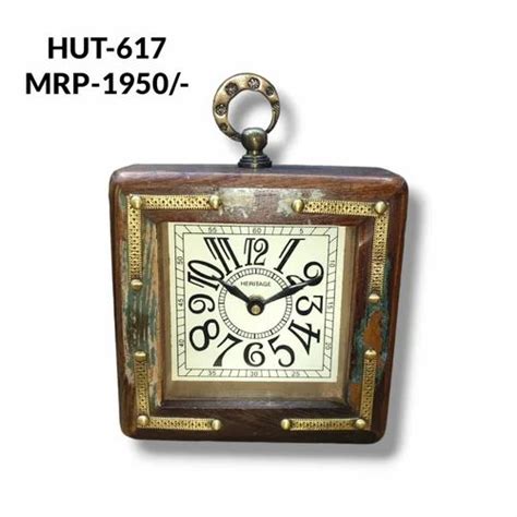 Analog Rustic Clock Wooden Table Clock At ₹ 1350piece In Bengaluru