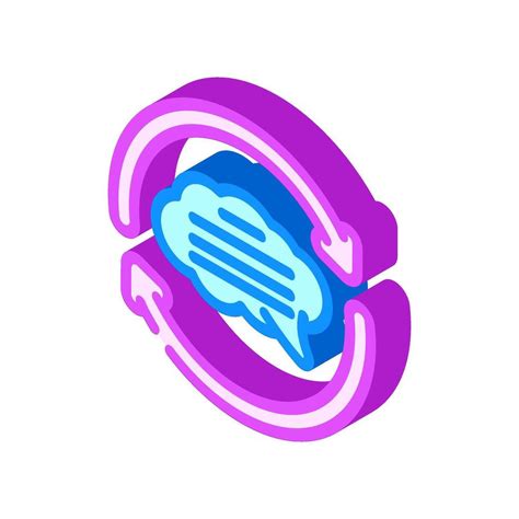 Conversation Arrows Natural Language Processing Nlp Isometric Icon