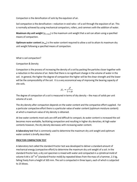 Compaction Pdf Density Civil Engineering