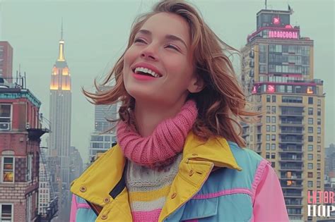 A Womans Smile In New York City Premium Ai Generated Image