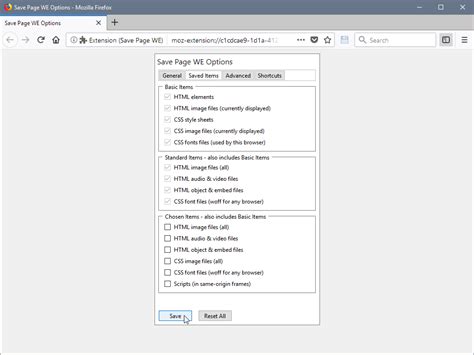 save page we save web pages as single html files