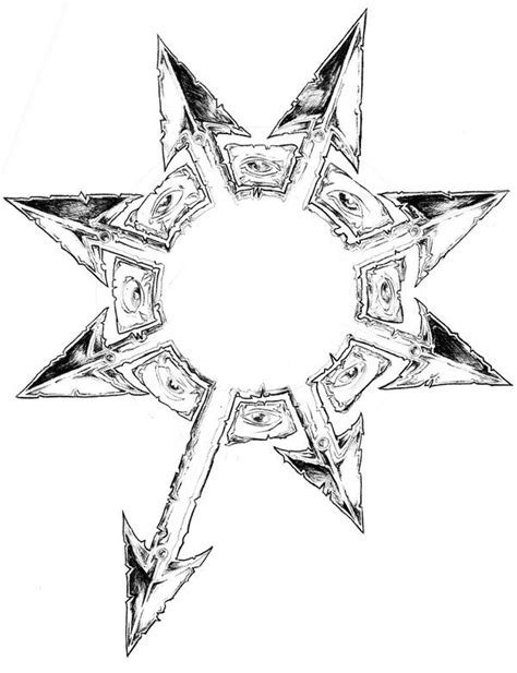 Eight Fold Chaos Star By Sinisthis On Deviantart Star Tattoos