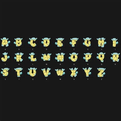 Pikachu Doodle Alphabet Letters Png Bundle Instant Download Etsy