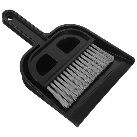 Black Mini Dustpan And Brush Hand Dusters For Carts