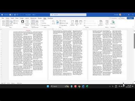 How To View Pages Side By Side In Word Youtube