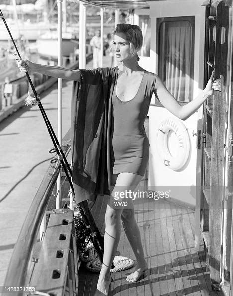 Diane Dewitt Models Giorgio Santangelos Leotard Suit And Sea Shawl News Photo Getty Images