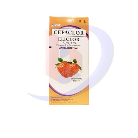 Cefaclor Eliclor 250mg Syrup 60ml Bambang Pharmaceutical Depot Inc