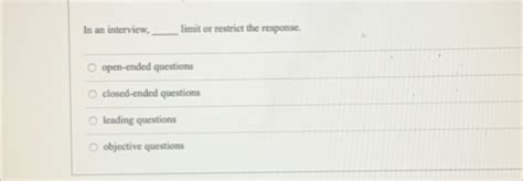 Solved In An Interview Limit Or Restrict The