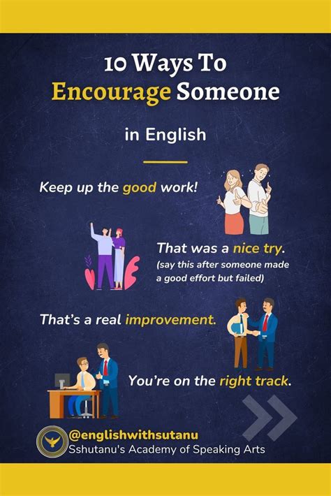 10 Ways To Encourage Someone In English Encouragement English Sayings