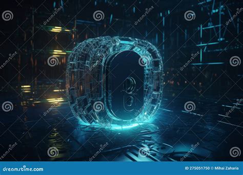 Cyber Security Conceptual Illustration Of A Microprocessor In The