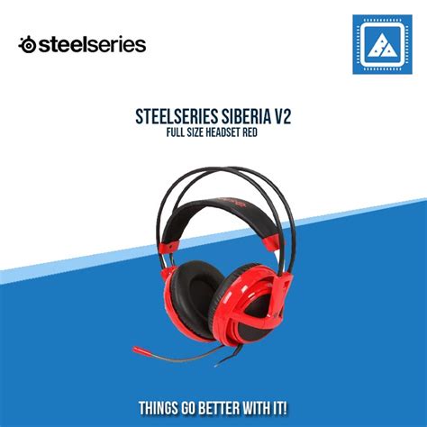 Steelseries Siberia V2 Full Size Headset Red Bluearm Computer Store