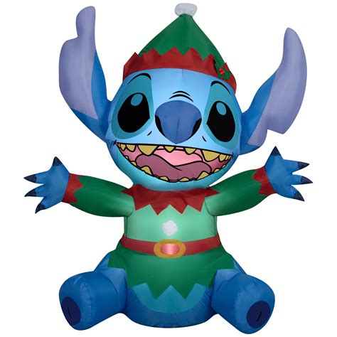 Lilo And Stitch Christmas Airblown Inflatable 45 Ft Multicolor