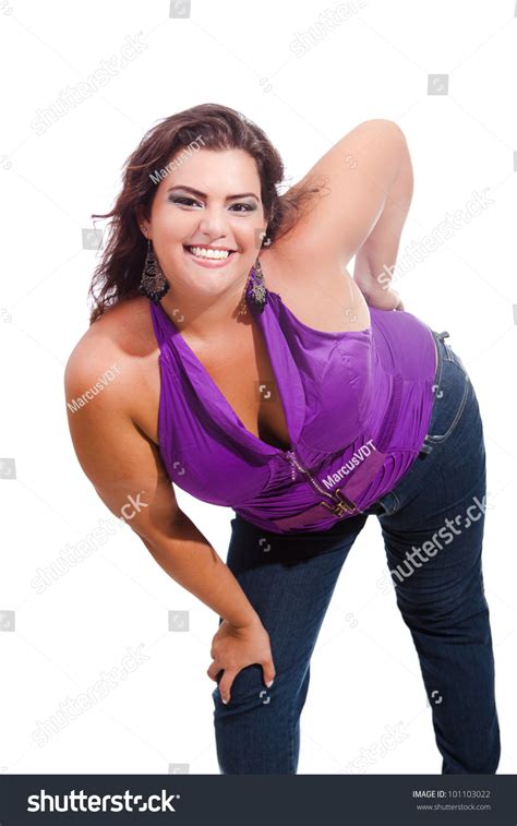 Female Plus Size Model Posing Studio Stock Photo Shutterstock