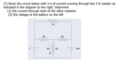 solved 7 given the circuit below with 3 a of current