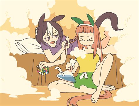 Silence Suzuka And Special Week Umamusume Drawn By Farfinfarfin