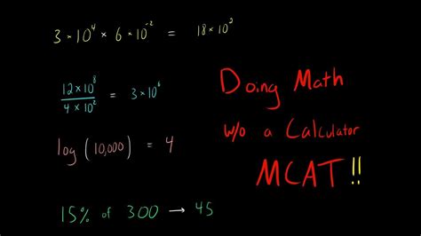 Everything You Need To Do Math Wo Calculator For Mcat Exponents Logs