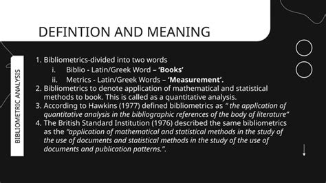 Bibliometric Analysis And The Scopuspptx