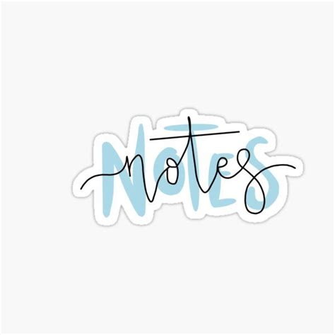 Cursive Writing Notes Wall Art Sticker