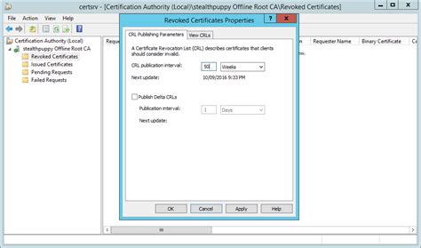 Resolving Issues Starting A CA Due To An Offline CRL Aaron Parker