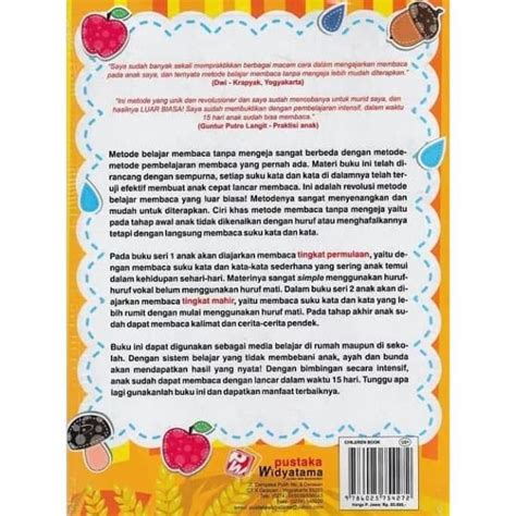 Jual Buku Sekolah Belajar Cepat Membaca Tanpa Mengeja Buku Seri