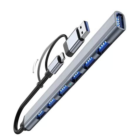 Splitter Data Transmission Usb 3 0 Expander Type C Hub 7 Ports Docking