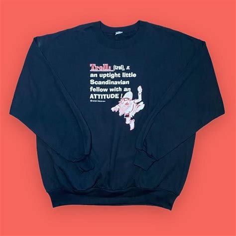 Vintage ‘96 Black Troll Definition Crewneck 🧌 Its Depop