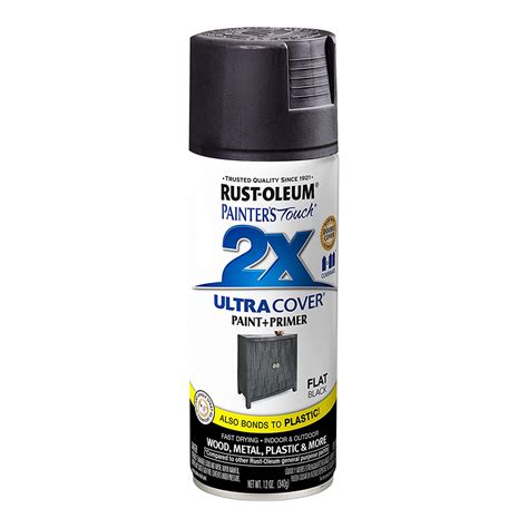 Rust Oleum 2x Ultra Cover Flat Paint And Primer Spray Paint 340g Matte B