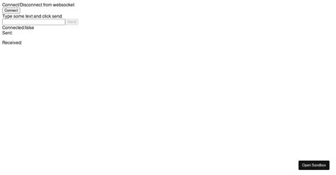 Websocket Forked Codesandbox