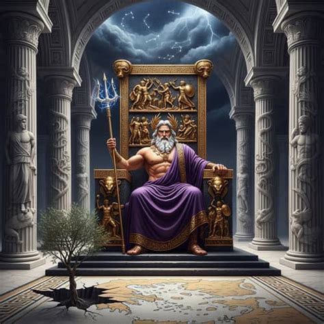 Zeus The Mighty Greek God On His Throne Ai Art Generator Easy Peasy Ai
