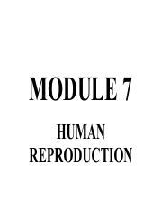 MODULE Reproductive System Pdf MODULE HUMAN REPRODUCTION Contents UNIT The Male