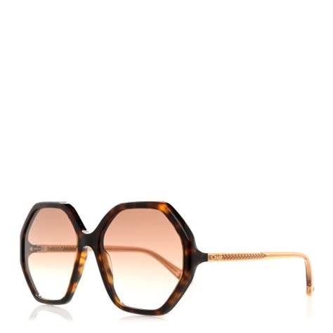 Chloe Octagonal Esther Sunglasses Ch0008s Dark Havana 1255310