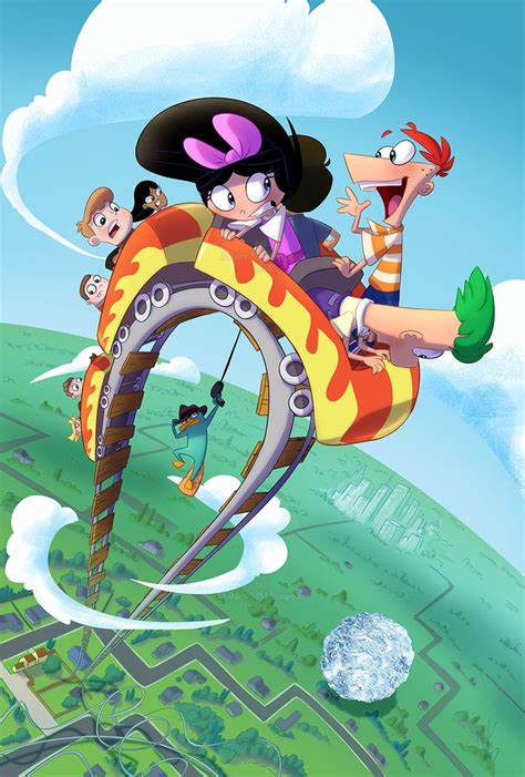 Phineas And Ferb Roller Coaster Poster Phineas And Ferb Rollercoaster