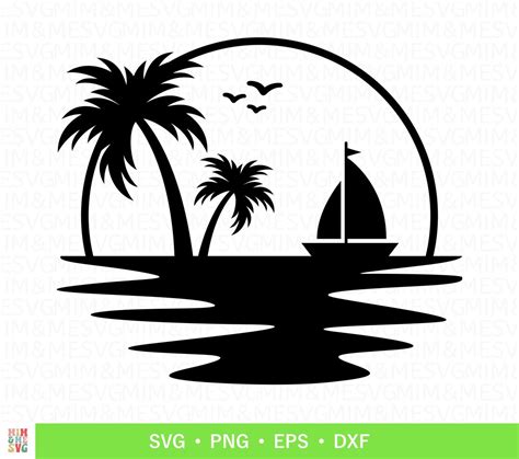 Palm Tree Svg Ocean Svg Sea Svg Boat Svg Beach Svg Etsy Portugal