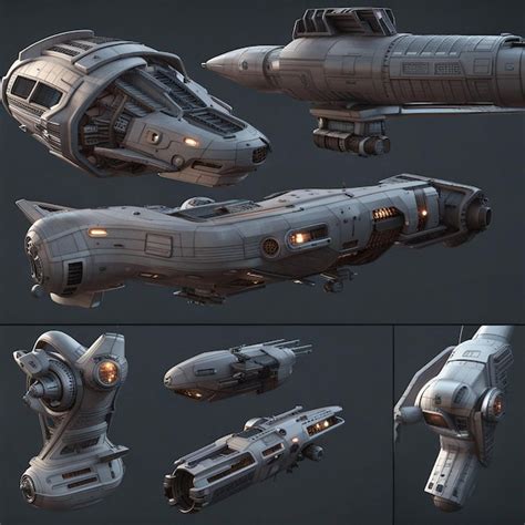 Premium Ai Image A Space Ship 3d Model Concept Art