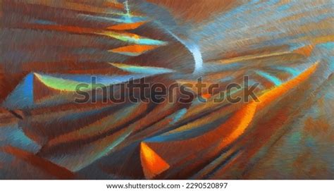 Beam Light Splitted Ray Diffraction Digital Stock Illustration