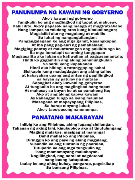 Panunumpa Ng Kawani Ng Gobyerno Pdf