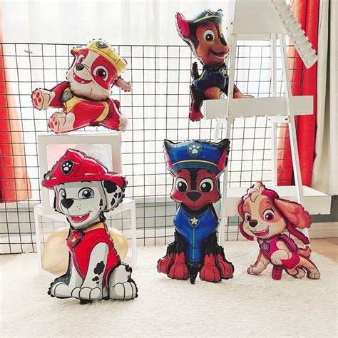 汪汪队狗狗巡逻队铝箔铝膜气球宝宝生日周岁派对装饰节庆布置用品虎窝淘