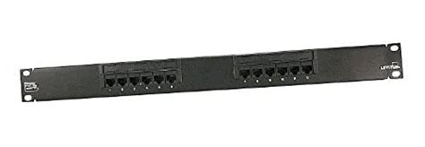 Used Leviton 5g596 U12 Gigamax 5e Universal Patch Panel 12 Port 1ru Cat