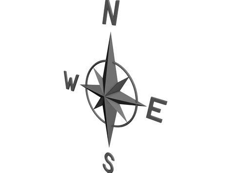 Compass Rose 3d Model 3dcadbrowser