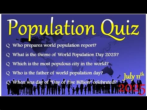 Quiz On World Population Day Quiz In English 2025 Population Quiz