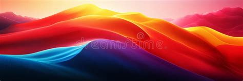 Graphical Representation Of A Coloured Sine Wave Ai Generative Stock