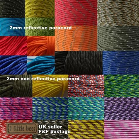 2mm Paracord Reflective Micro Cord Strong Bushcraft Lanyard Camping