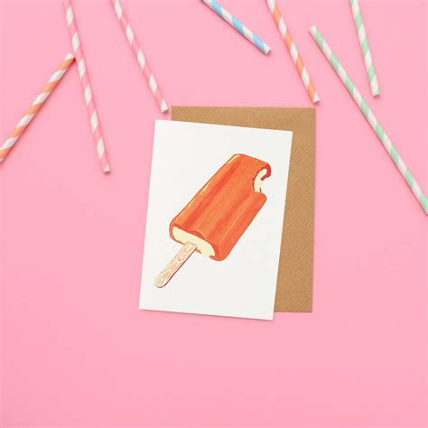 Scratch Sniff Scented Popsicle Greeting Card Etsy