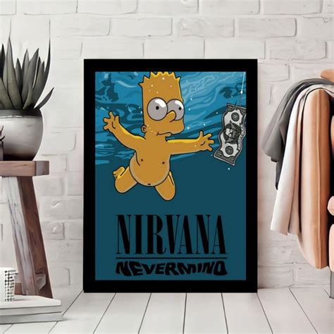 Quadro Decorativo Bart Nirvana Rock N Roll Elo7