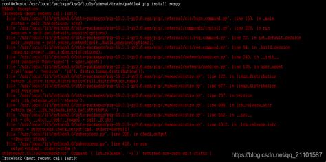 Python3 的pip安装module错误python安装包的时候报错 Error Exception Traceback Most R Csdn博客