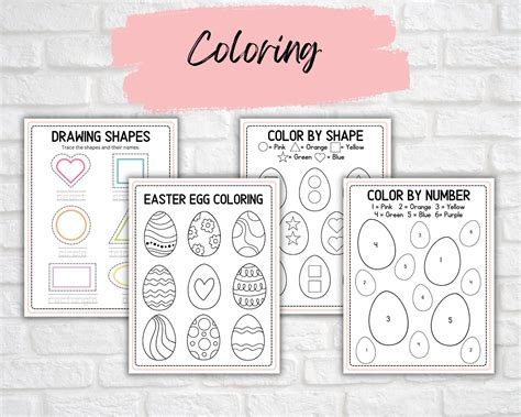 Printable Easter Preschool Activity Bundle Etsy