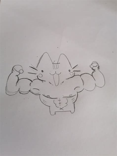 Buff Cat In 2025 Cute Easy Doodles Goofy Drawing Cute Doodles Drawings