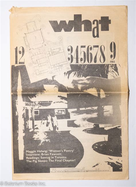 What 9 March April 1987 Kevin Connolly Jason Sherman Brian Fawcett Maggie Helwig