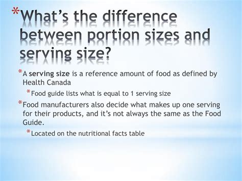 Ppt Portion Sizes And Serving Sizes Powerpoint Presentation Free Download Id 1958460