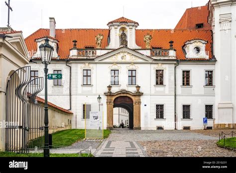 Entrance Of Strahov Monastery Strahovský Klášter Medieval Premonstratensian Monastery Built